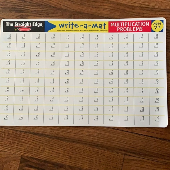 Other | Multiplication Mat Ages 7 Up Back To School | Poshmark